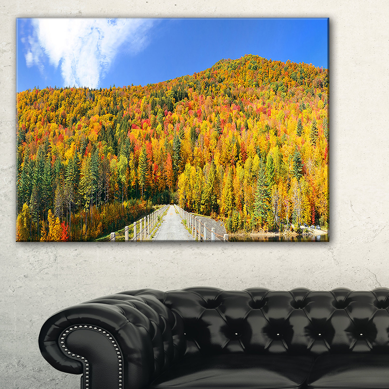 "Stowe Countryside View Panorama" Landscape Canvas Print, 40"x20 ...