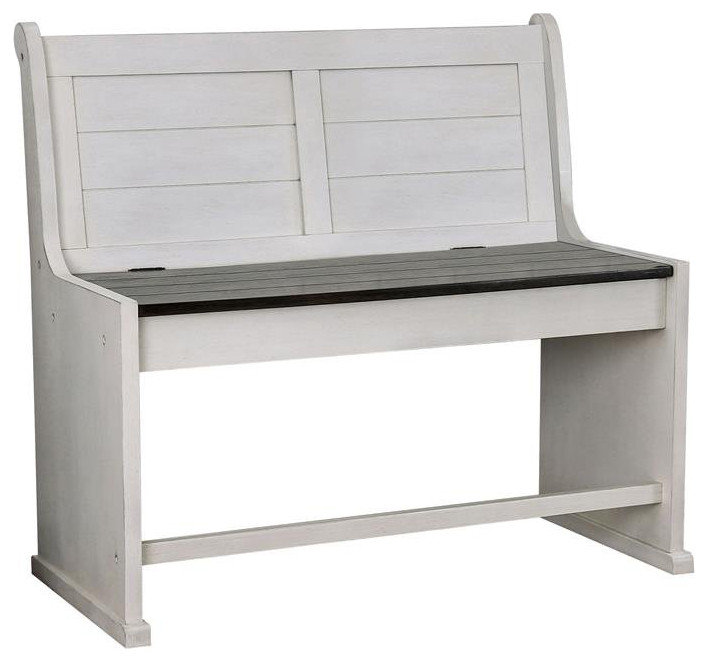 Furniture of America Chester Rustic Wood Storage Counter Height Bench ...