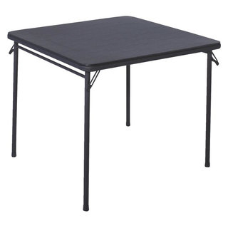 Cosco® 14-619-BLK2 Vinyl Top Folding Table, 34" x 34", Black ...