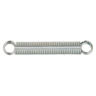 Extension Spring, 1"x7"x0.135", Steel, Double Loop, Closed ...