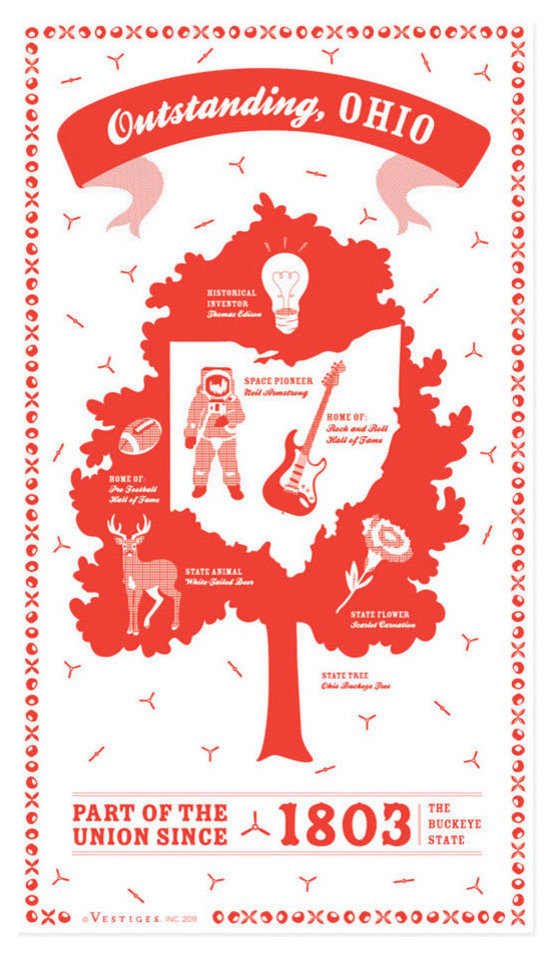 Ohio State Kitchen Towel - Contemporary - Dish Towels - by Vestiges ...