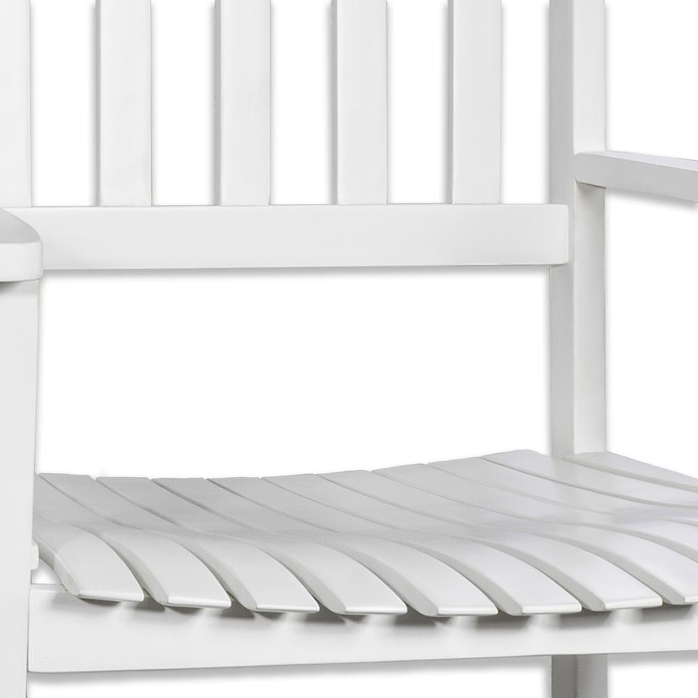 Slat-Back 350-Lbs Support Acacia Wood Outdoor Rocking Chair ...