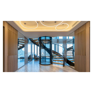 Rounded Home Elevator - Industrial - Living Room - Sydney - by Direct ...