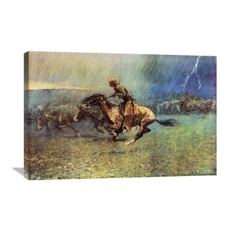 "The Stampede" Artwork, 36" x 24" - Southwestern - Prints And Posters ...