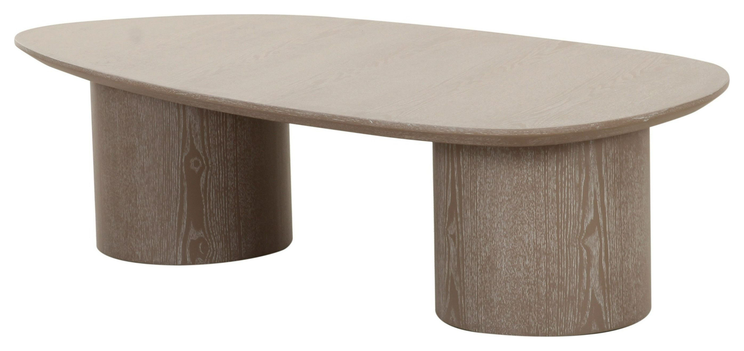Modrest Connie Modern White Oak Oval Coffee Table - Transitional ...