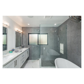 Complete Modern Home Remodeling, Roof Deck, Windows - Modern - Bathroom ...
