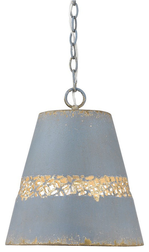 Golden Lighting Isabel 1-Light Pendant, Colonial Blue, 0803-MCLB ...