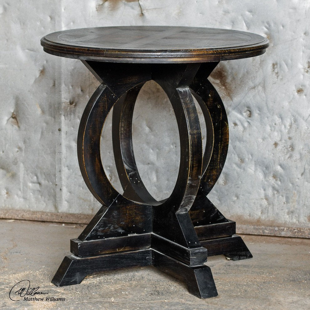 Maiva Black Accent Table - Traditional - Side Tables And End Tables ...