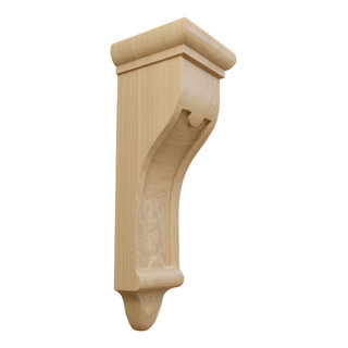 Capistrano Mission Corbel, Cherry, 2 1/2"Wx2 3/4"Dx4 1/2"H, 4-Pack, 4"Wx4"Dx12"H - Traditional ...