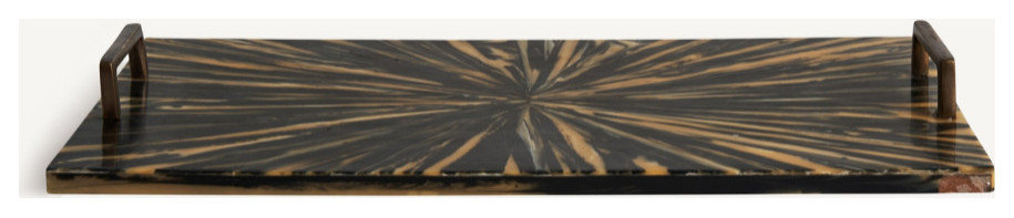 Black And Gold Tray, Vical Home Blene - Contemporary - Serving Trays ...