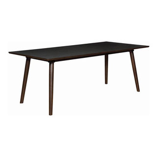 Contemporary Dining Table, Angled Legs With Rectangular Top, Medium ...