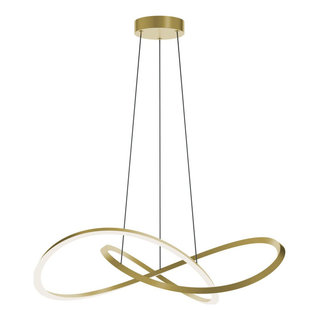 Celeste 1 Light Pendant, Light Antique Brass, 32 in - Modern - Pendant ...