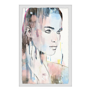 "Doubtful Pose" Framed Painting Print, 24"x36" - Contemporary - Prints ...