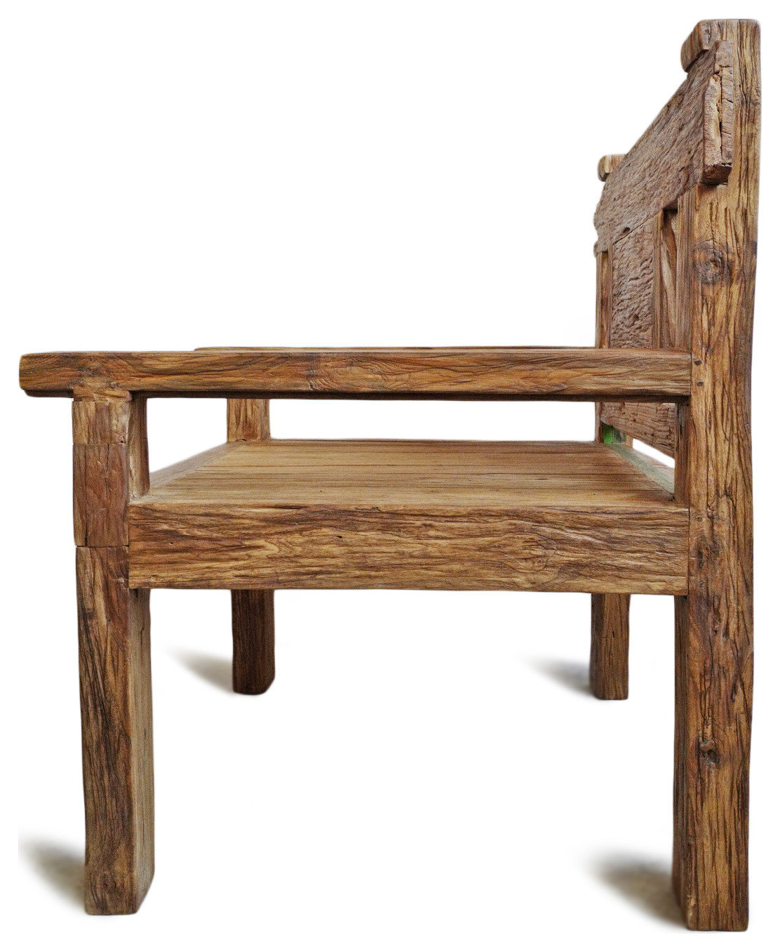 Rustic Railway Wood Arm Chair - Rustic - Outdoor Lounge Chairs - by ...