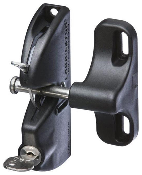 Stanley Hardware N346-201 Latch Gate Lockable, Black, 1.6" H x 5.9" W x ...