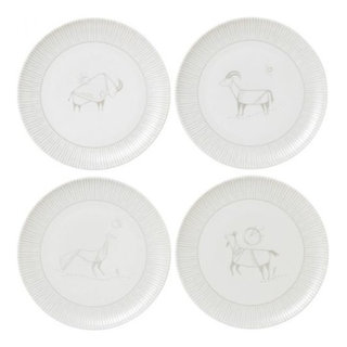 Ellen DeGeneres ED Cave Painting Animal Plates, 4-Piece Set, 8 ...