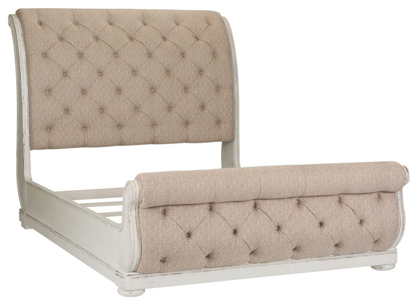 Evaeh Queen Upholstered Sleigh Bed, Dresser & Mirror, Night Stand ...