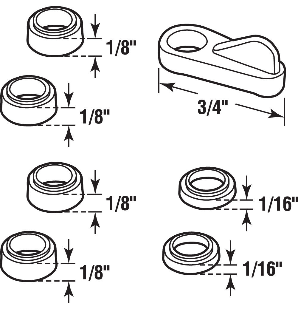 Universal Stackable Screen Clips Fits Flush to 7/16" Diecast Almond ...