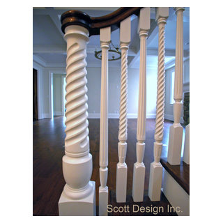 New 1850's Greek Revival Farmhouse - Country - Staircase - New York ...