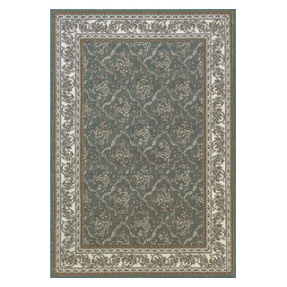 Legacy Light Blue and Ivory Rug, 2'2"x7'7" - Traditional - Hall And ...