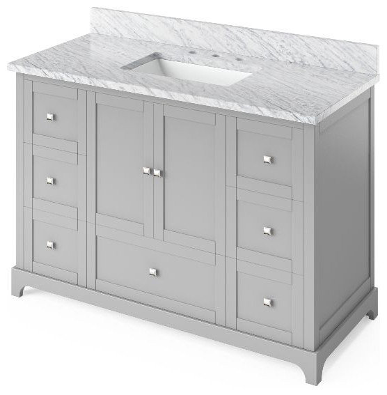 Addington Modern Grey 48" Single Bowl Vanity - Modern - Bathroom ...