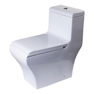 EAGO TB356 White Dual Flush High Efficiency Low Flush Eco-Friendly ...