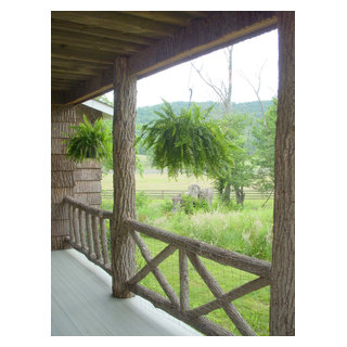 Bark House® Handrails - Black Locust - Rustic - Staircase - Charlotte ...