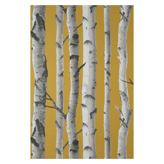 Chester Mustard Birch Trees Wallpaper, Bolt - Rustic - Wallpaper - by ...