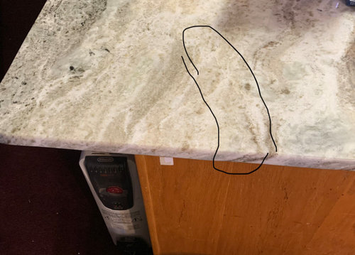 Help! Fissure or crack in granite countertop