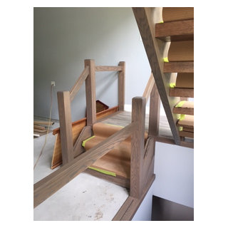Open Rise Oak Stair with Glass Guards - Staircase - Toronto - by User ...