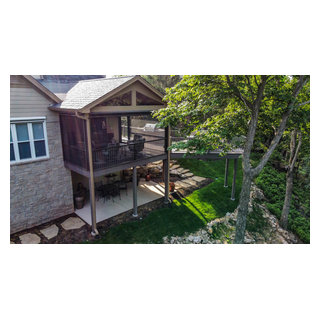 Covered and Open Deck with Grill Area & Screen System - Deck - St Louis ...