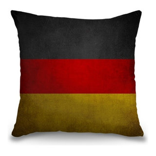 "Germany Textured Flag" Pillow, 18" x 18" - Contemporary - Decorative ...