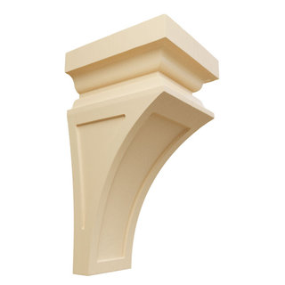 Small Farmingdale Acanthus Corbel, Alder, 3 1/2"Wx2 7/8"Dx7 3/4"H, 4 ...