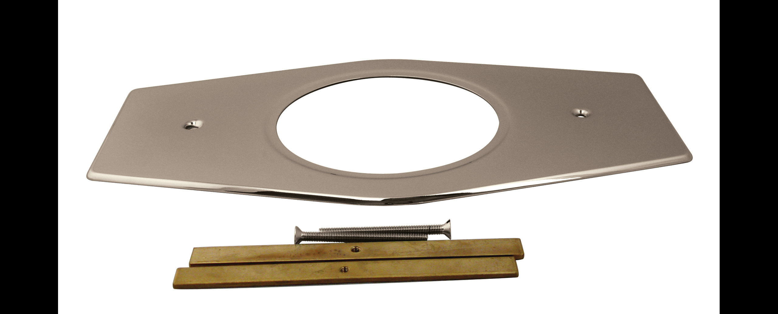 One-Hole Remodel Plate For Moen And Delta In Polished Nickel ...