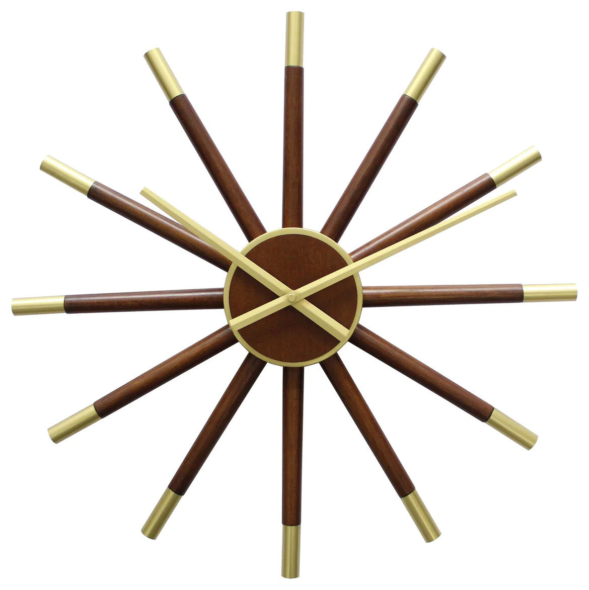 Layla Wood Gallery Wall Clock - Gold - Midcentury - Wall Clocks - by J ...