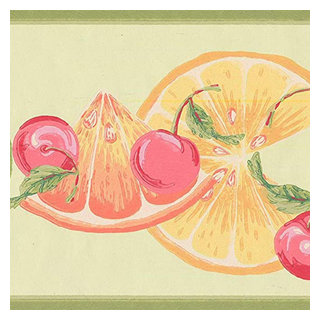 Fruits Wallpaper Border Green Yellow Red Orange 7"x15' Bn1997B ...