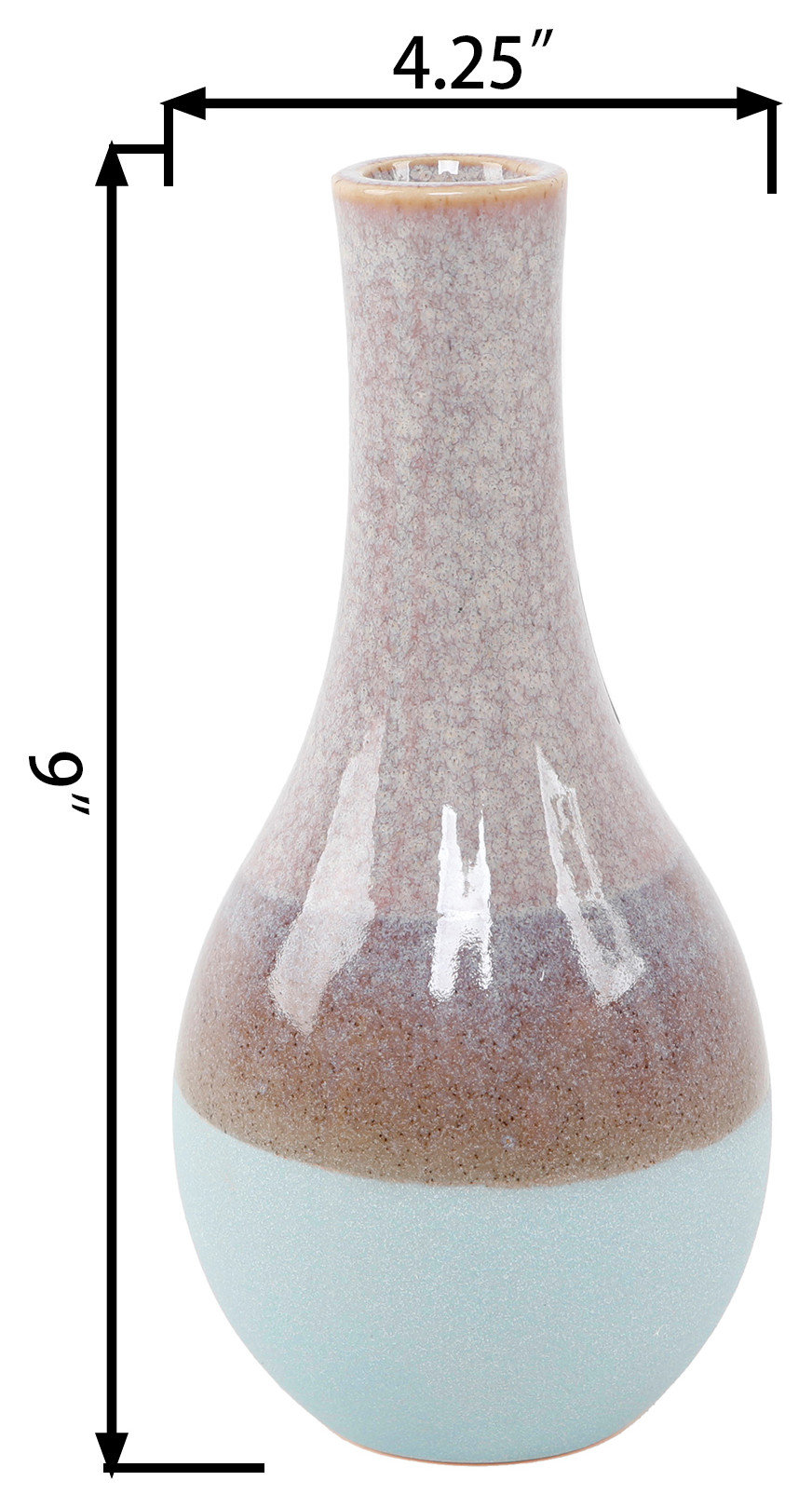 9" Ceramic Two-Tone Vase - Contemporary - Vases - by Flora Bunda, Inc. | Houzz