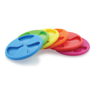 Swissmar Assorted Color Silicone Grip Coaster, Set of 6 - Contemporary ...