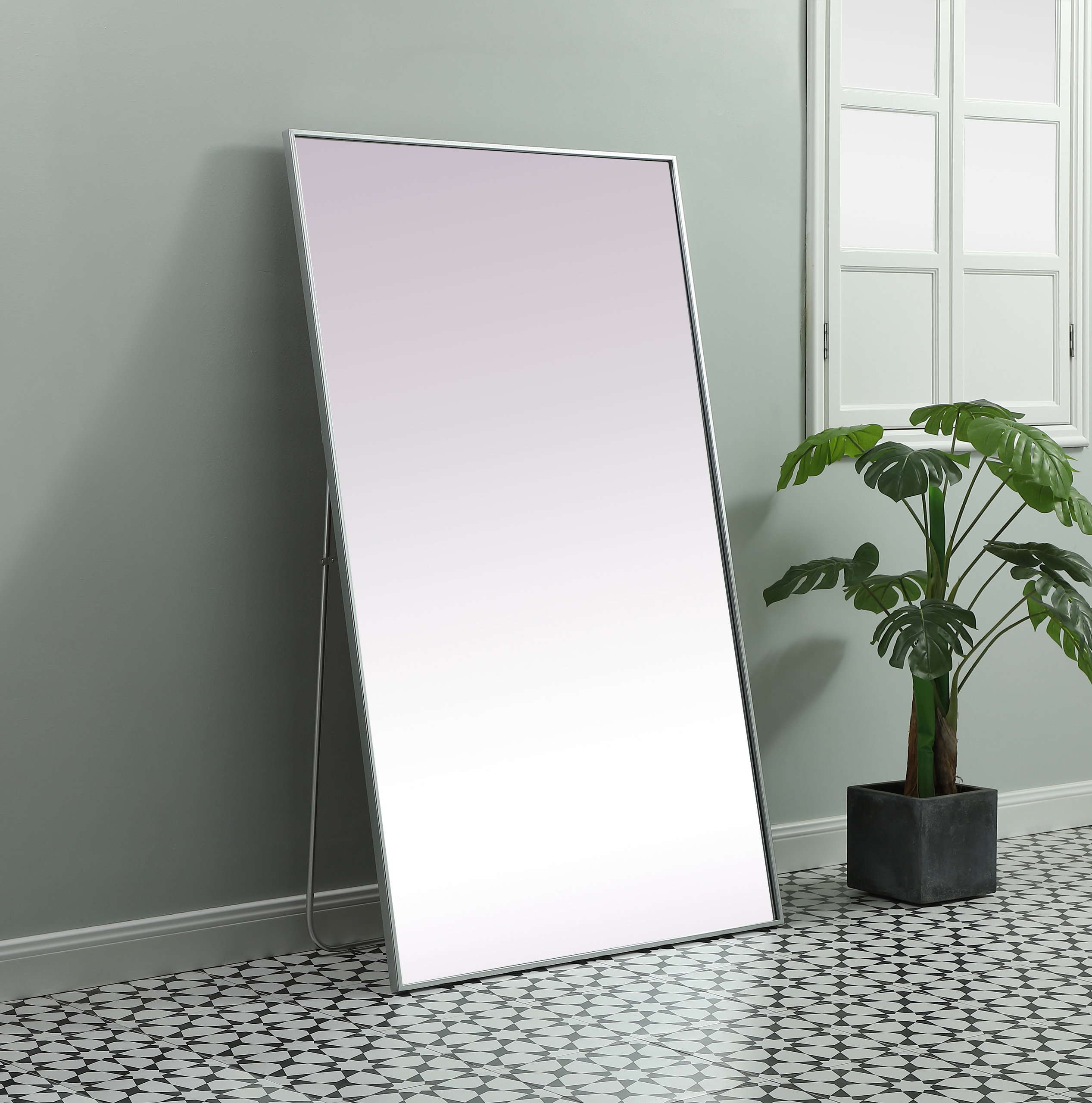 Metal Frame Rectangle Full Length Mirror 36X60 Inch, Black, 60"Lx36"Wx1 ...