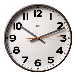 15" Jumbo Wall Clock Madison Gunmetal - Wall Clocks - by BAI DESIGN INC ...