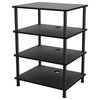 AVF 4-Shelf Steel and Wood Stand for Audio IT or Home Office in Black ...