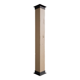 Knotty Pine Endurathane Faux Wood Square Column Wrap, 14"W x 16'H ...