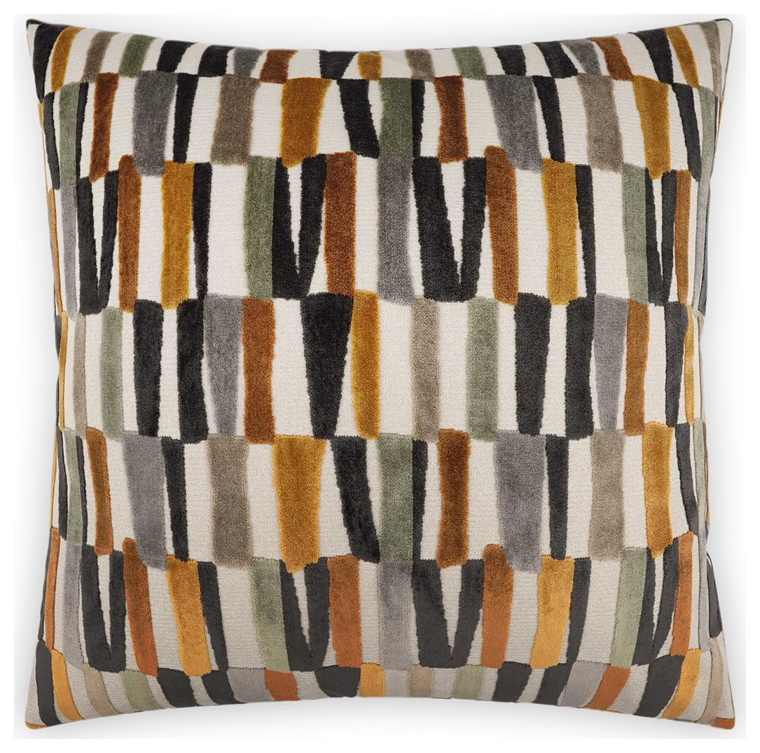 Strata Pillow - Copper, 24" x 24" - Contemporary - Decorative Pillows ...