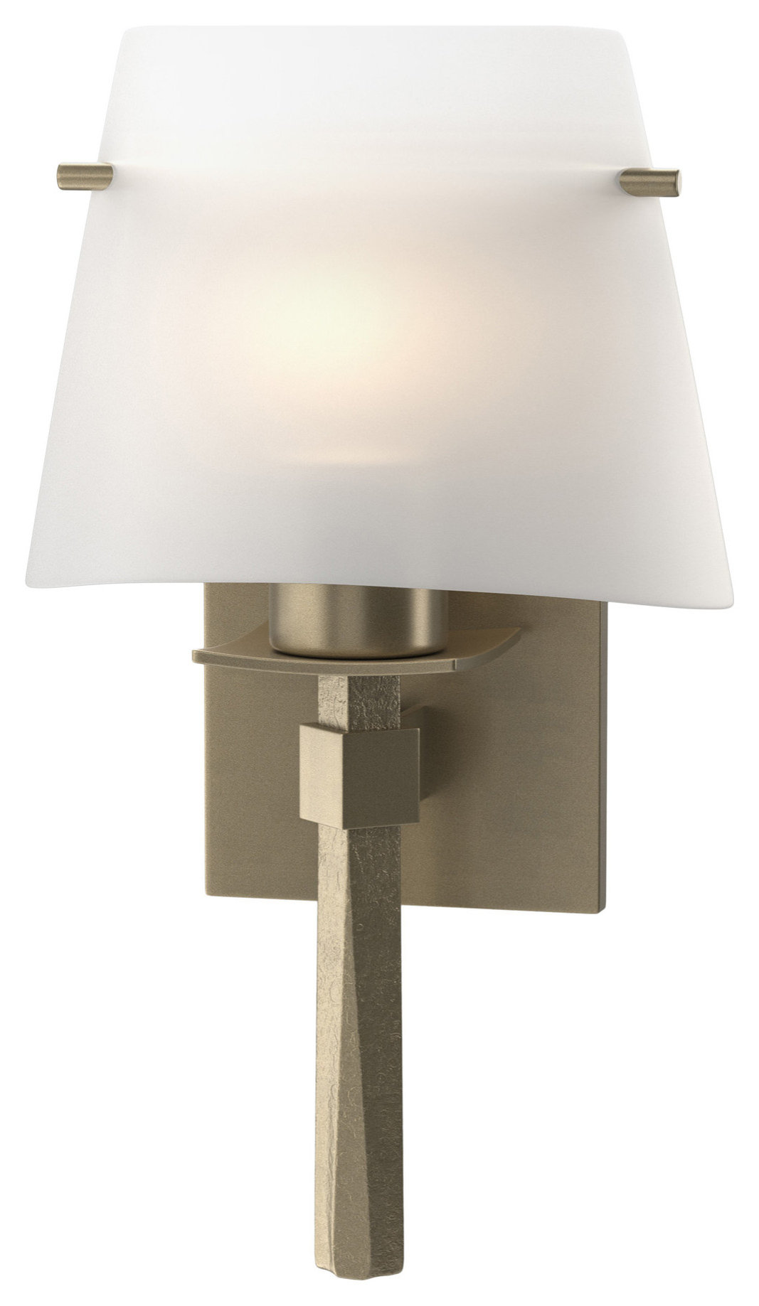 Beacon Hall Half Cone Glass Sconce, Soft Gold, Opal Glass ...