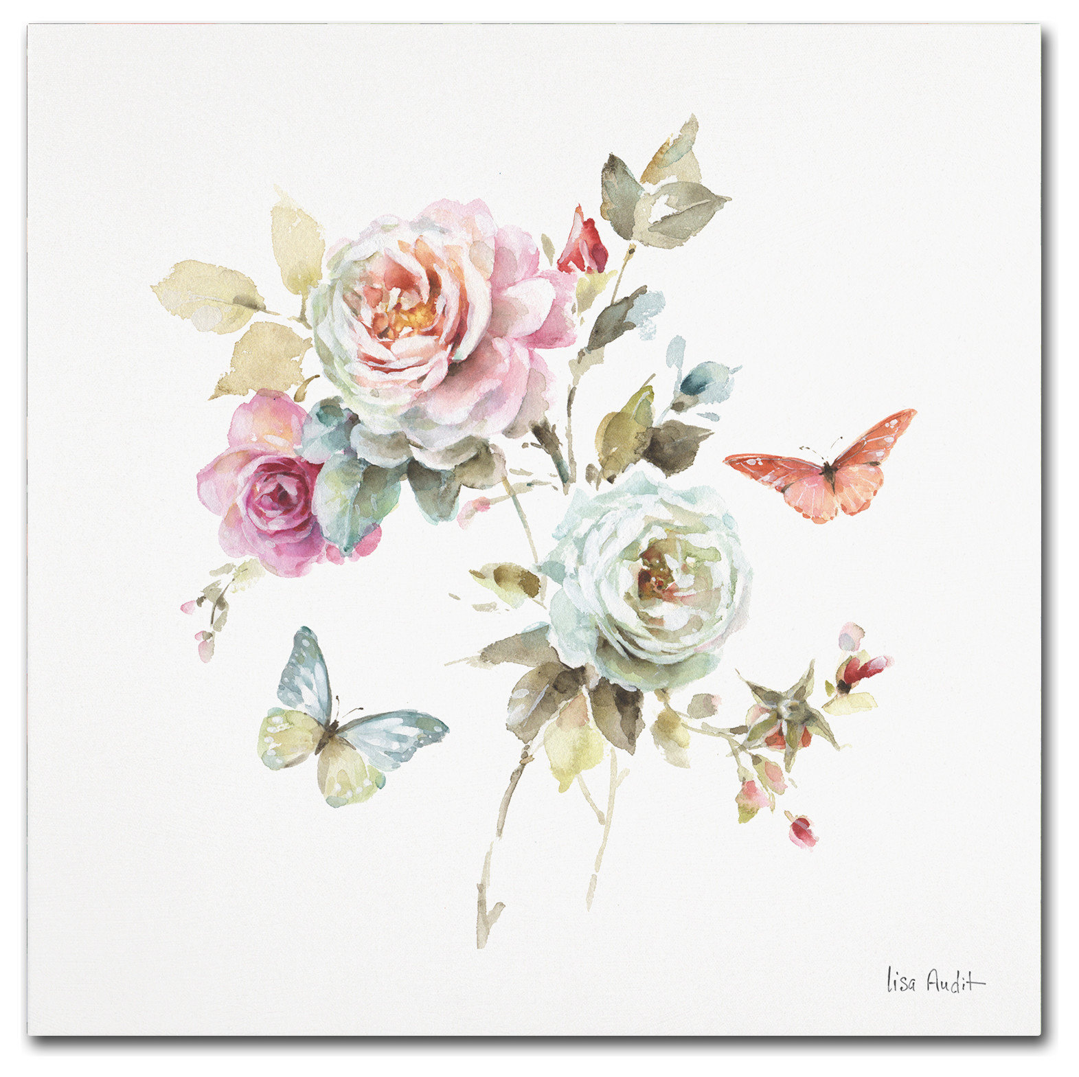 Lisa Audit 'Beautiful Romance VII' Canvas Art, 35"x 35" - Contemporary ...
