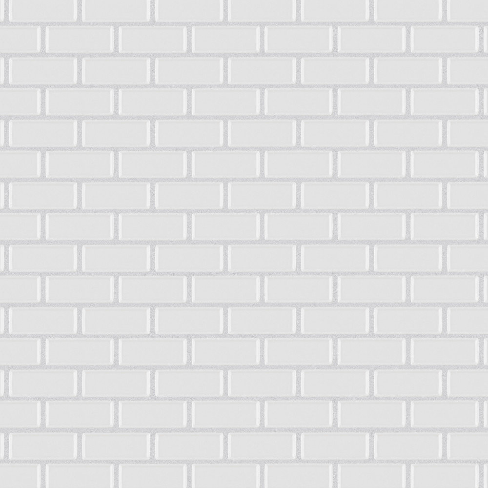 Expressions Recessed Subway White Glass Floor and Wall Tile ...