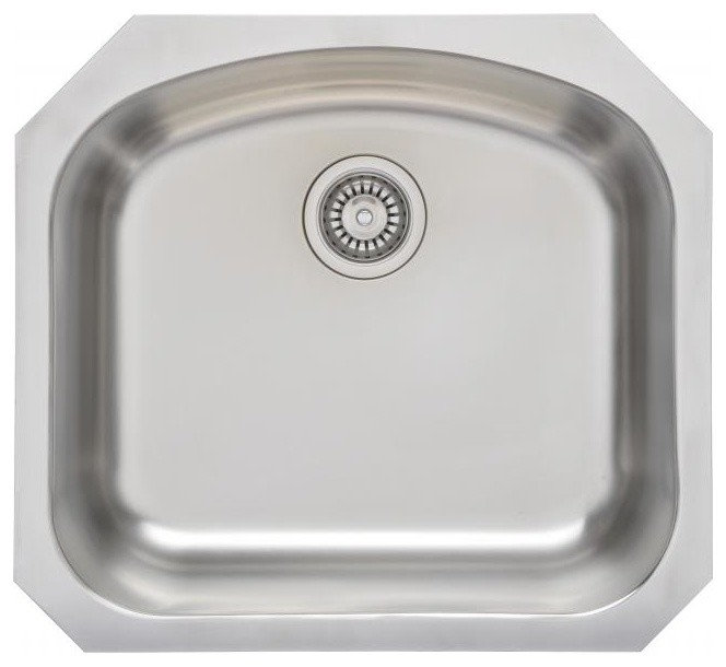 Wells Sinkware 23" D-shaped Sink Pack, 8 inches deep - Traditional ...