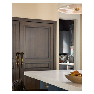 Multi-Toned Kitchen Cabinetry & Brass Hardware - Contemporary - Kitchen ...