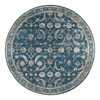 Jericho JC4 Linen 10' x 10' Round Rug, 6' x 6' - Contemporary - Area ...