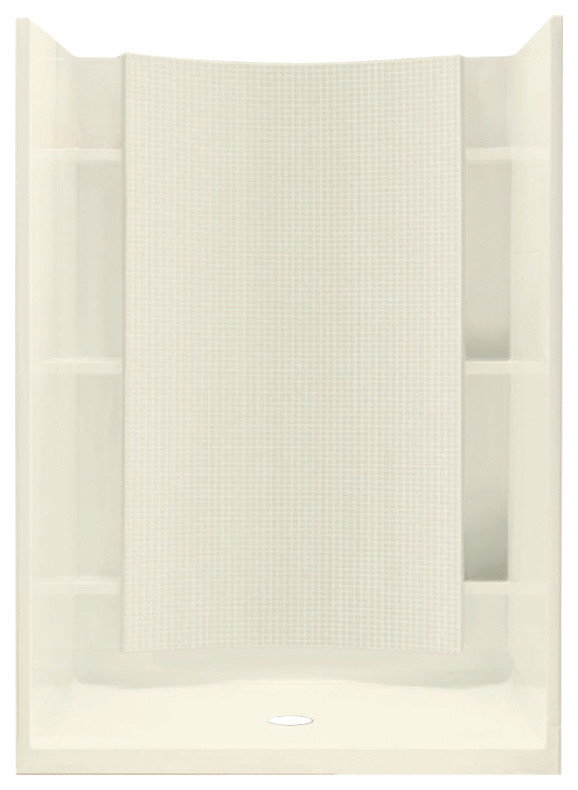 Alcove Shower Kits, White/Biscuit, 36"x42"x77", 36"x42"x77 ...